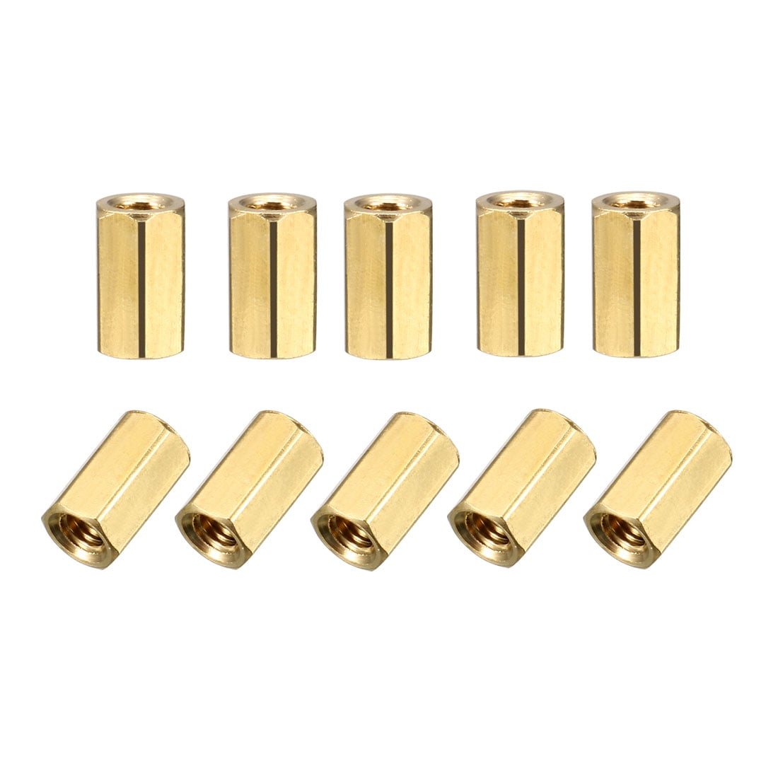 M3 x 8mm Female Threaded Brass Hex Standoff Pillar Rod Spacer Coupler ...