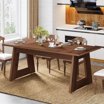 "Tribesigns Small 47"" Round Farmhouse Dining Table, Wood Kitchen Room ...