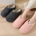 LAVRA Women's Faux Fur Lined Slippers Furry Bedroom Hard Botton Shoes ...
