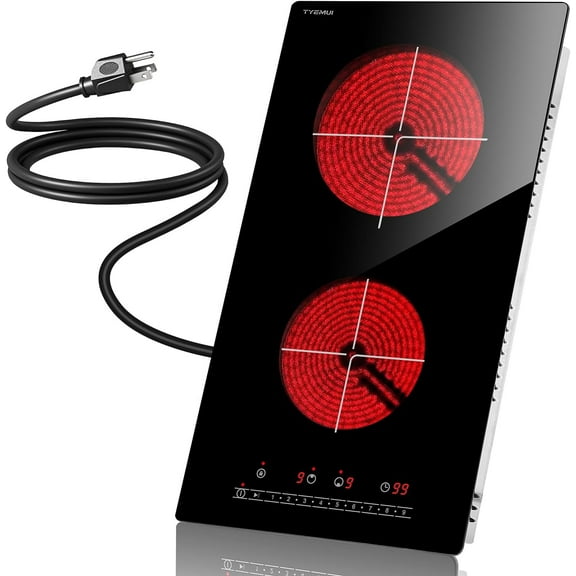 Dual Coils Design of Single Burner Electric Cooktop, 1800W Infrared ...