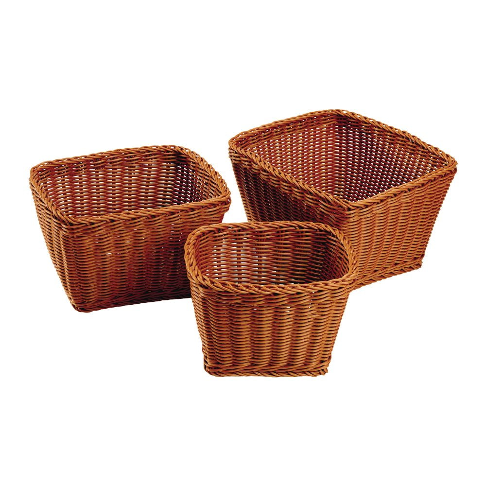 Environments Wicker-Look Baskets Rectangle - Set of 3 - Walmart.com
