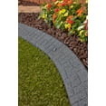 GroundSmart Curb Landscape Edging, 4' Gray Rubber Garden Edging Border ...