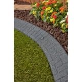 GroundSmart Curb Landscape Edging, 4' Gray Rubber Garden Edging Border ...