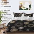 Black Circle Duvet Cover Set Queen Size, Lines Modern Abstract Art ...
