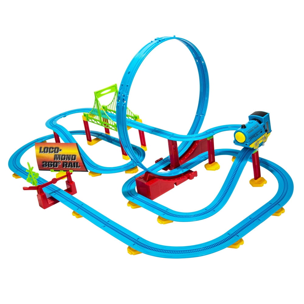 Battery Operated High Speed Train Roller Coaster Loop Race Track Set ...