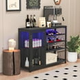 SESSLIFE Home Indoor Modern Bar Sideboard Buffet Storage Cabinet with ...