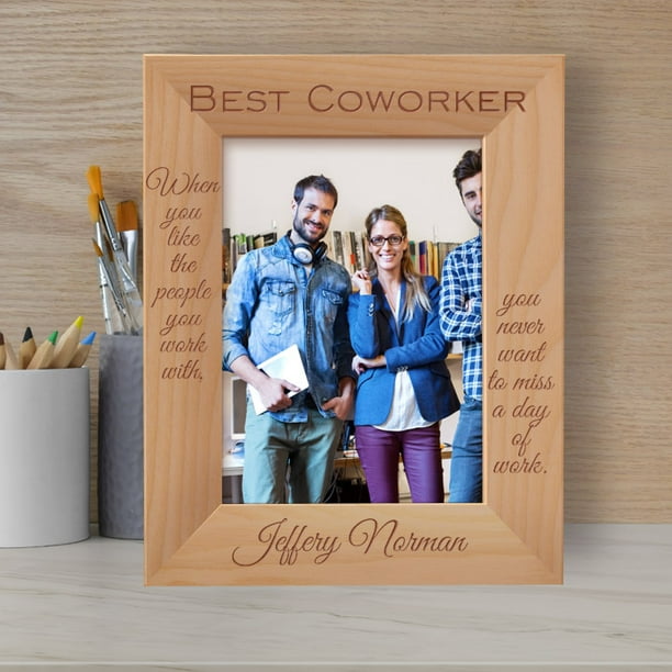 Best Coworker Personalized Wooden Frame 5" x 7" Brown (Vertical ...