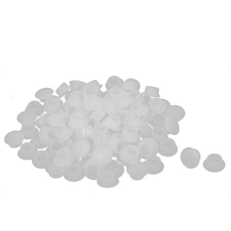 10mm Dia Hole Round Plastic Blanking End Screw Cap Covers Insert White ...