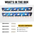 Rush Creek Creations Fishing Rod Wall/Ceiling Rack 8 Rod Capacity– Blue ...
