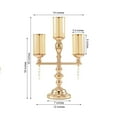 Efavormart 23" Tall | 3 Arm Gold Metal Candle Stand Candelabra With ...