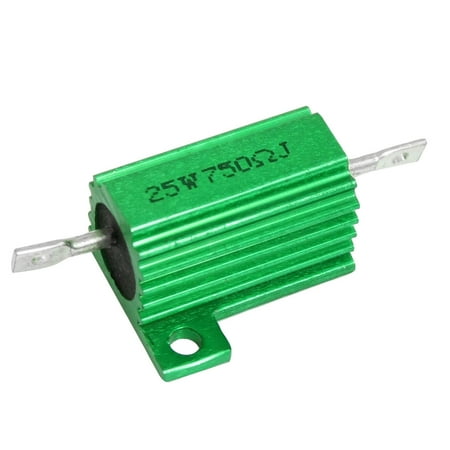 25W 750 Ohm 5% Wirewound Aluminum Housed Power Resistor Green | Walmart ...
