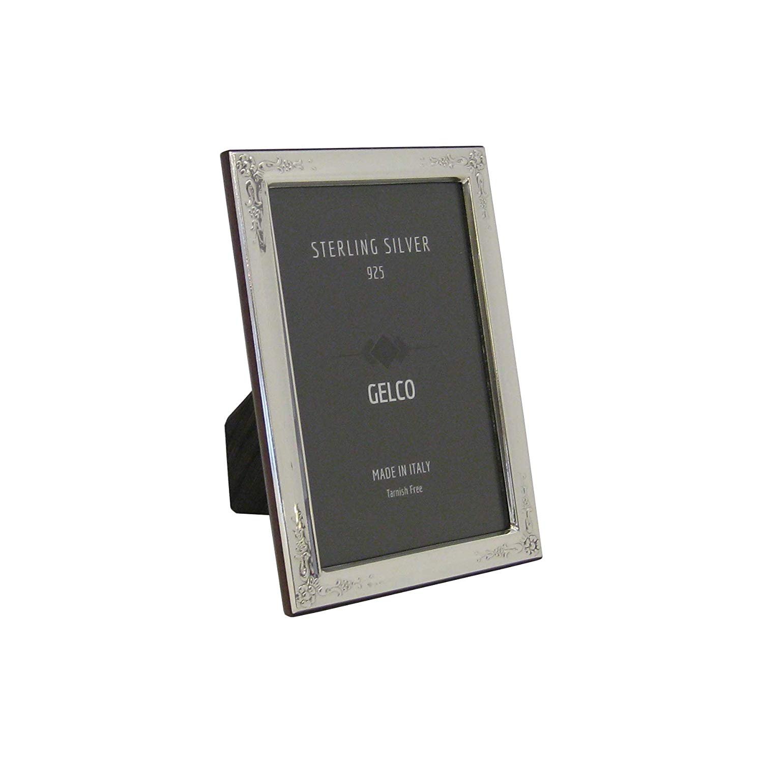 Gelco Italian 925 Sterling Silver Picture Frame with Floral Embossed ...