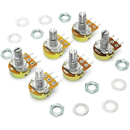Gikfun B10K B100K B5K B50K B2K B20K Ohm Knurled Shaft Linear Rotary ...