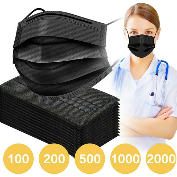 All Black Disposable Mask