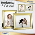 Icona Bay 8x10 Gold Picture Frame with Photo Glass, Glam Style, 2 Pack ...