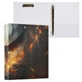 Bird in Fire 3 Ring Binders 1.5 inch Hardcover File Folders with ...