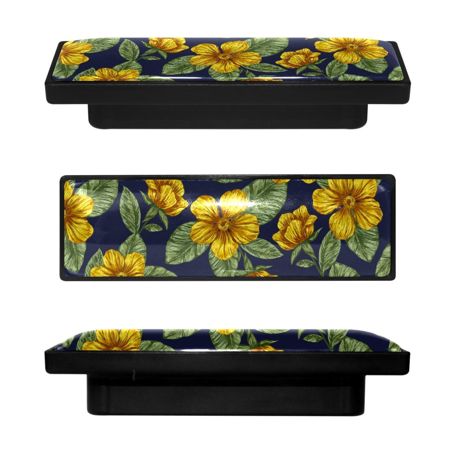 4 Pcs Rectangle Cabinet Handle Cupboard Knob Drawer Pulls Handle Leaves ...