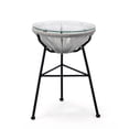 LeisureMod Montara Patio Acapulco Bistro Set With Side Table in Gray ...