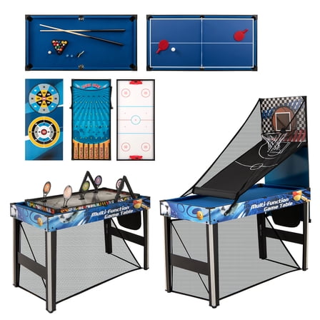 Triumph 72" 4 in 1 Multi-Game Swivel Table with Air-Powered Hockey ...