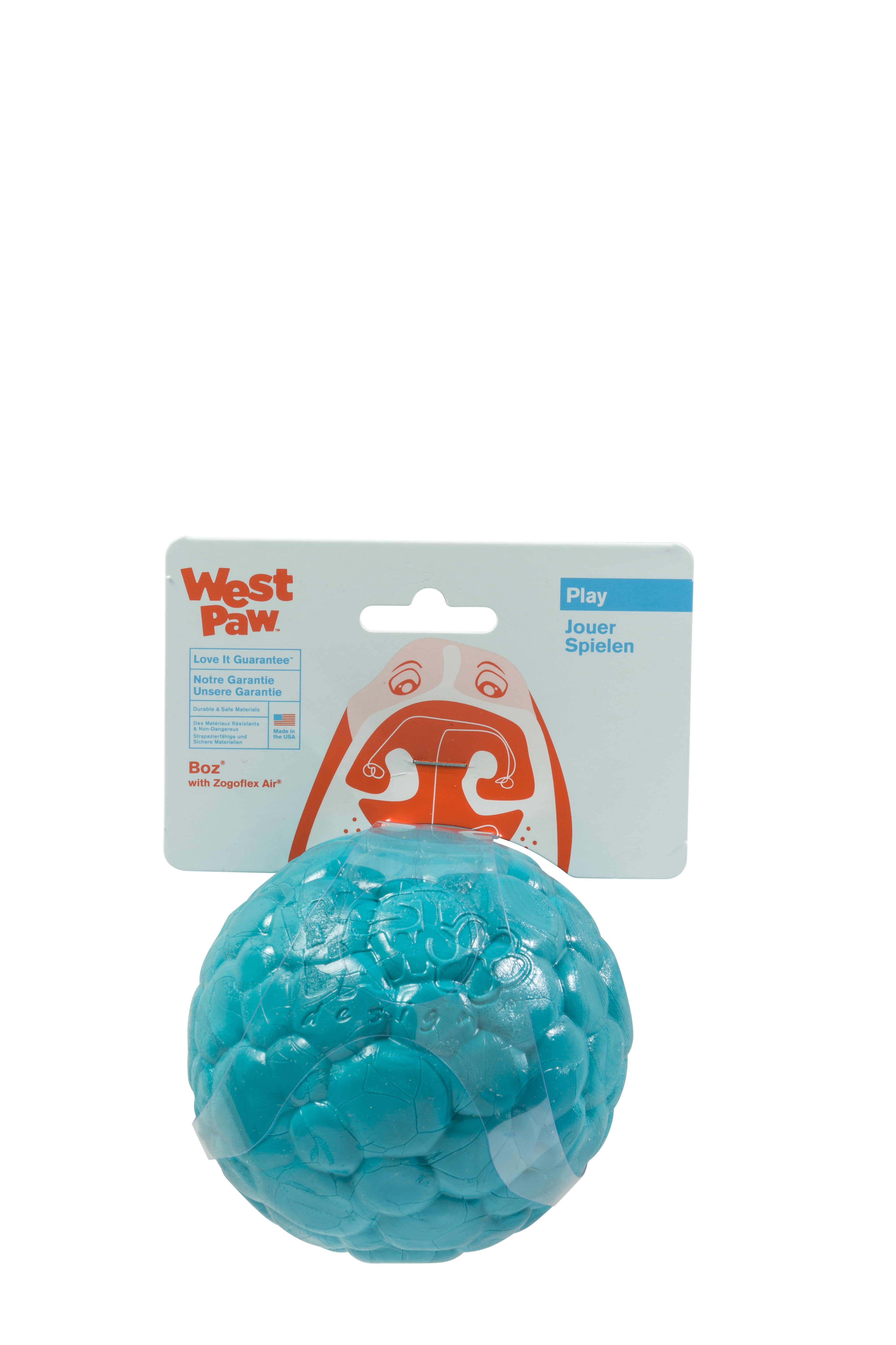 West Paw Zogoflex Air Boz Large 4" Dog Toy Peacock - Walmart.com
