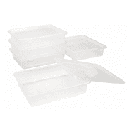 Storex Plastic Storage Tray with Lid, Letter-size Paper Sorter ...