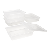 Storex Plastic Storage Tray with Lid, Letter-size Paper Sorter ...