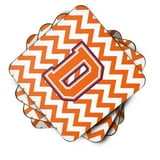 Letter D Chevron Orange and Regalia Foam Coaster Set of 4 - Walmart.com