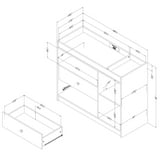 South Shore Sweedi, Scandinavian Changing table, Large White - Walmart.com