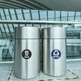 Uxcell Trash Stickers Decals Bin Labels Large Vinyl for Stainless Steel ...