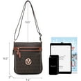 M MARCO Vegan Leather Crossbody Purse, Monogram Style with Multi ...