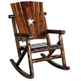 Leigh Country TX 93615 Char-Log Adult Wood Outdoor Rocker with Star ...