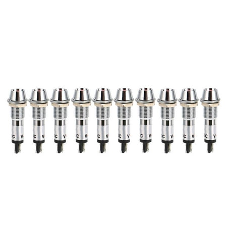 8mm Signal Lamp, Power Supply Operating Signal Light 10pcs AC 220V ...