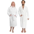 Luxury 100% Turkish Cotton Terry Cloth Bath Robe for Women & Men, 400 ...