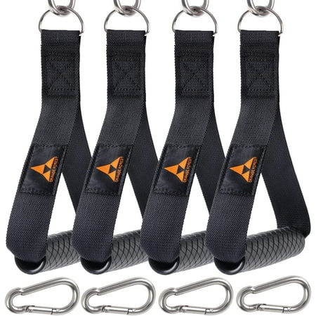 ORANGE FOREST 2 Pair Heavy Duty Gym Handles for Resistance Bands and ...