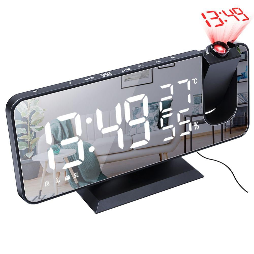 Projection Digital Alarm Clock on Ceiling Wall, LED Alarm Clock for ...