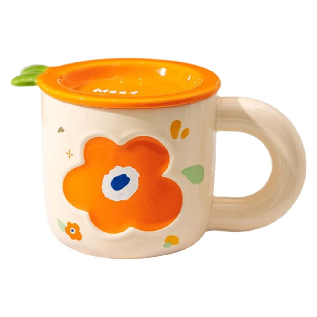 Toystoory Taza de cerámica con tapa para café y agua, bonitas tazas con ...