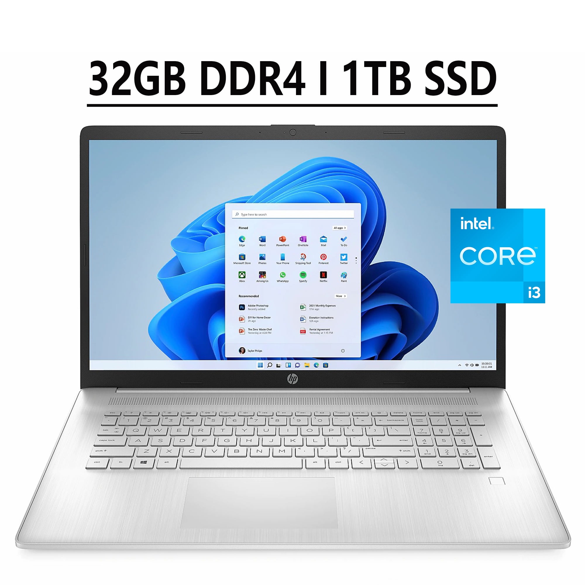 HP 17 Business Laptop 17.3" FHD IPS Anti-glare Display 11th Gen Intel ...