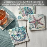 Thirstystone Jewels of the Sea Coasters, Absorbent Stone, Rustic ...