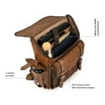 VELEZ Full Grain Leather Laptop Backpack 15.6 inch Tan Business Bag ...