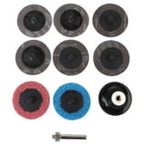 Hyper Tough 2-inch Surface Prep Kit Includes Grit Sanding Discs Finish Pads and Mandrel ...