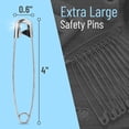 Mr. Pen- Safety Pins, 4 Inch, 20 Pack, Oversize Safety Pin, Large ...