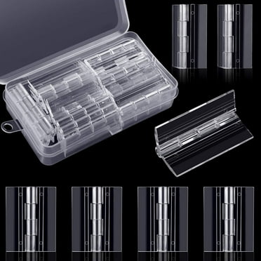 10Pcs Transparent Plastic Folding Hinges Durable Clear Acrylic Hinge ...