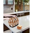 Burnt Orange White Moire Toaster Cover 4 Slice, Large Kitchen Appliance ...