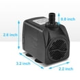 DaToo 400GPH 25W Submersible Water Pump Fountain Pump Ultra Quiet For ...