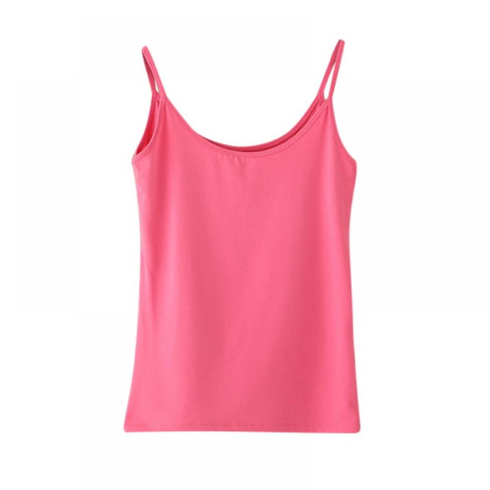 Xinhuaya Cotton Women Basic Camis Summer Sleeveless Top Satin Black ...