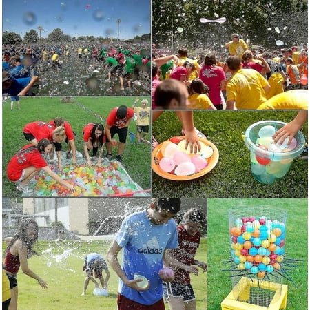 Water Balloons, 1000 Pack Water Balloons Assorted Colors With Refill ...