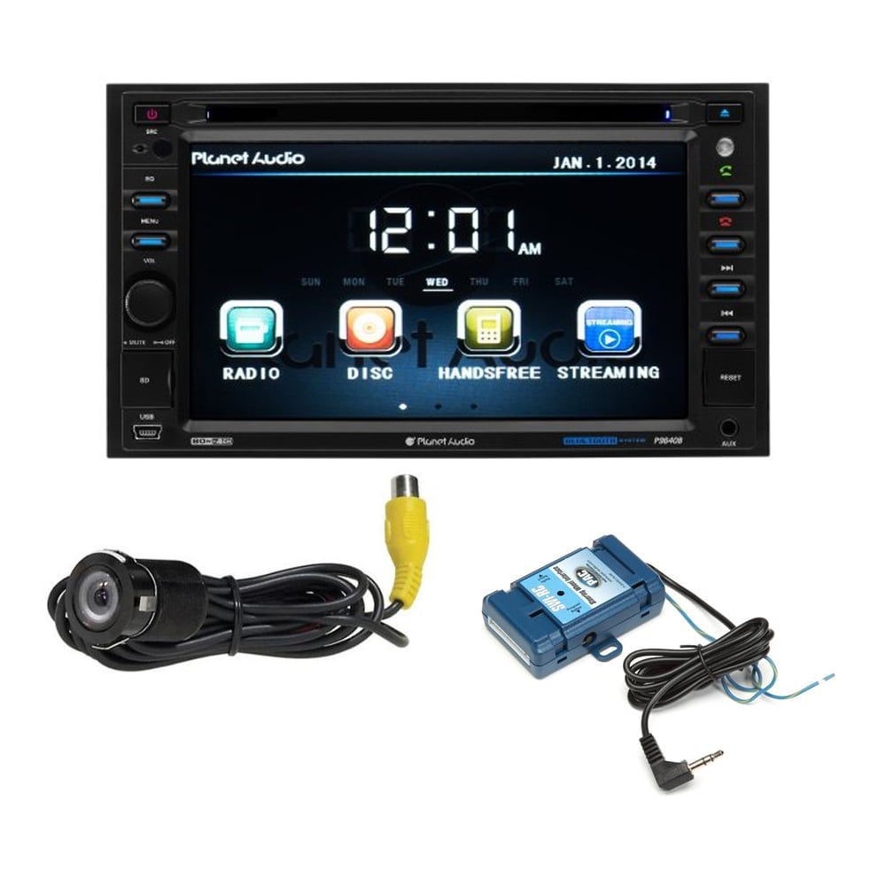 Planet Audio P9640B Double-Din 6.2" Touchscreen DVD Player with BT ...