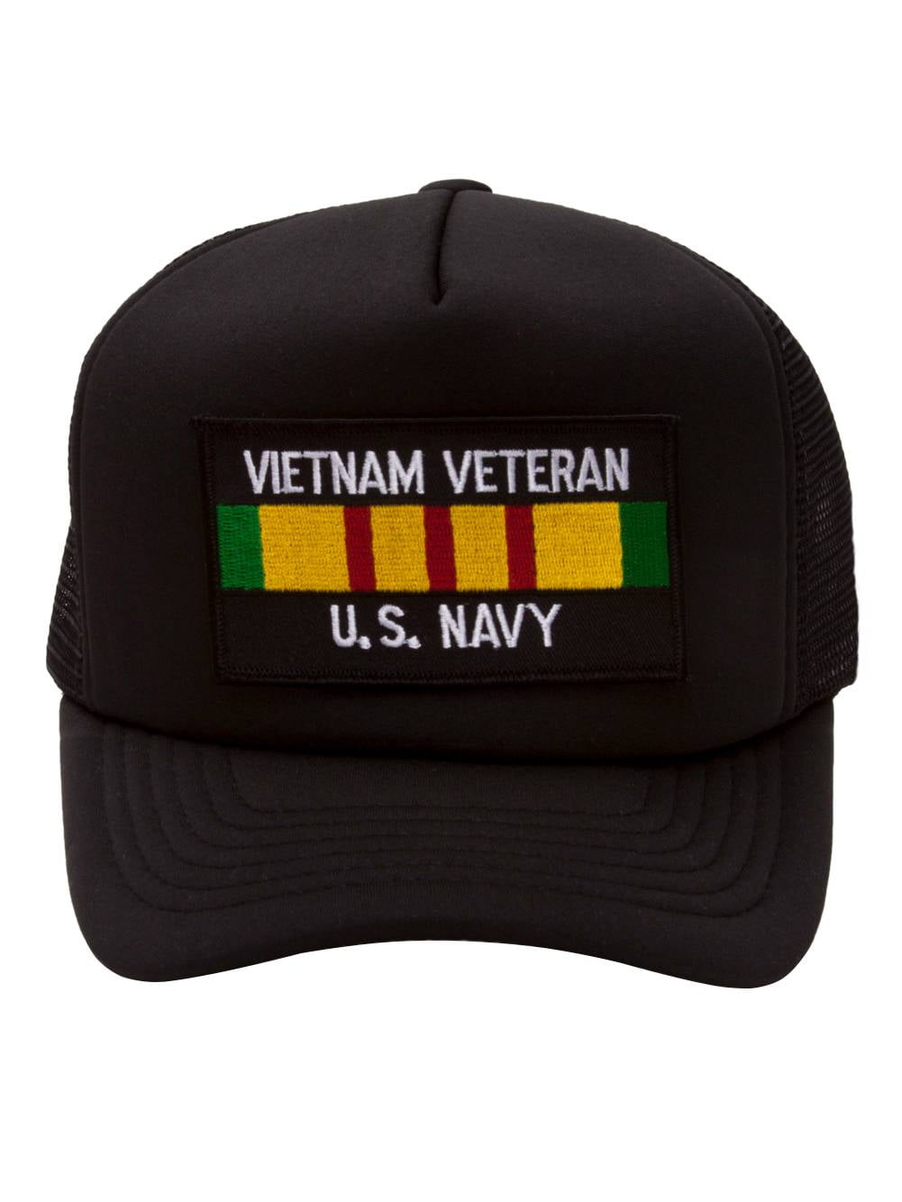Military Patch Adjustable Trucker Hats - Vietnam Veteran - US Navy ...