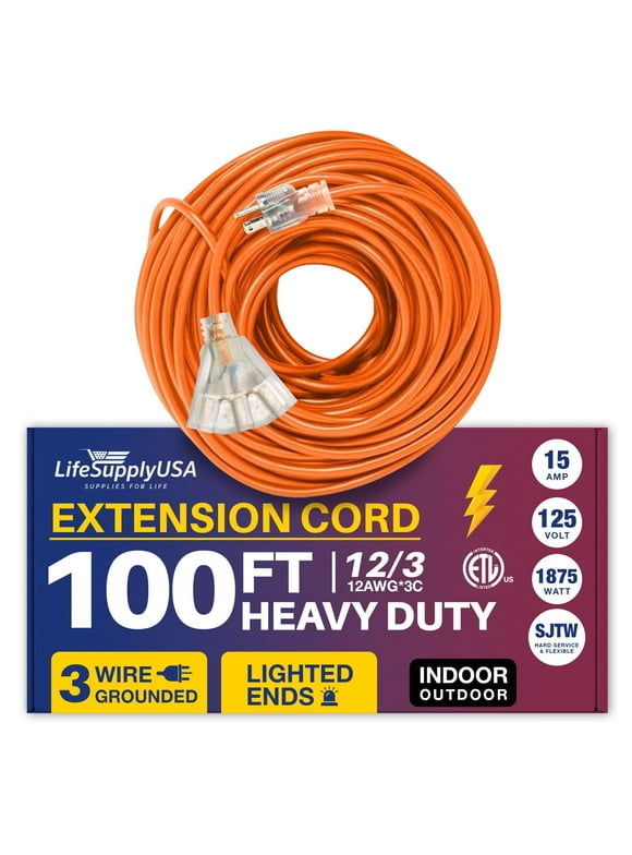 100 ft Extension Cords in Extension Cords by Length - Walmart.com