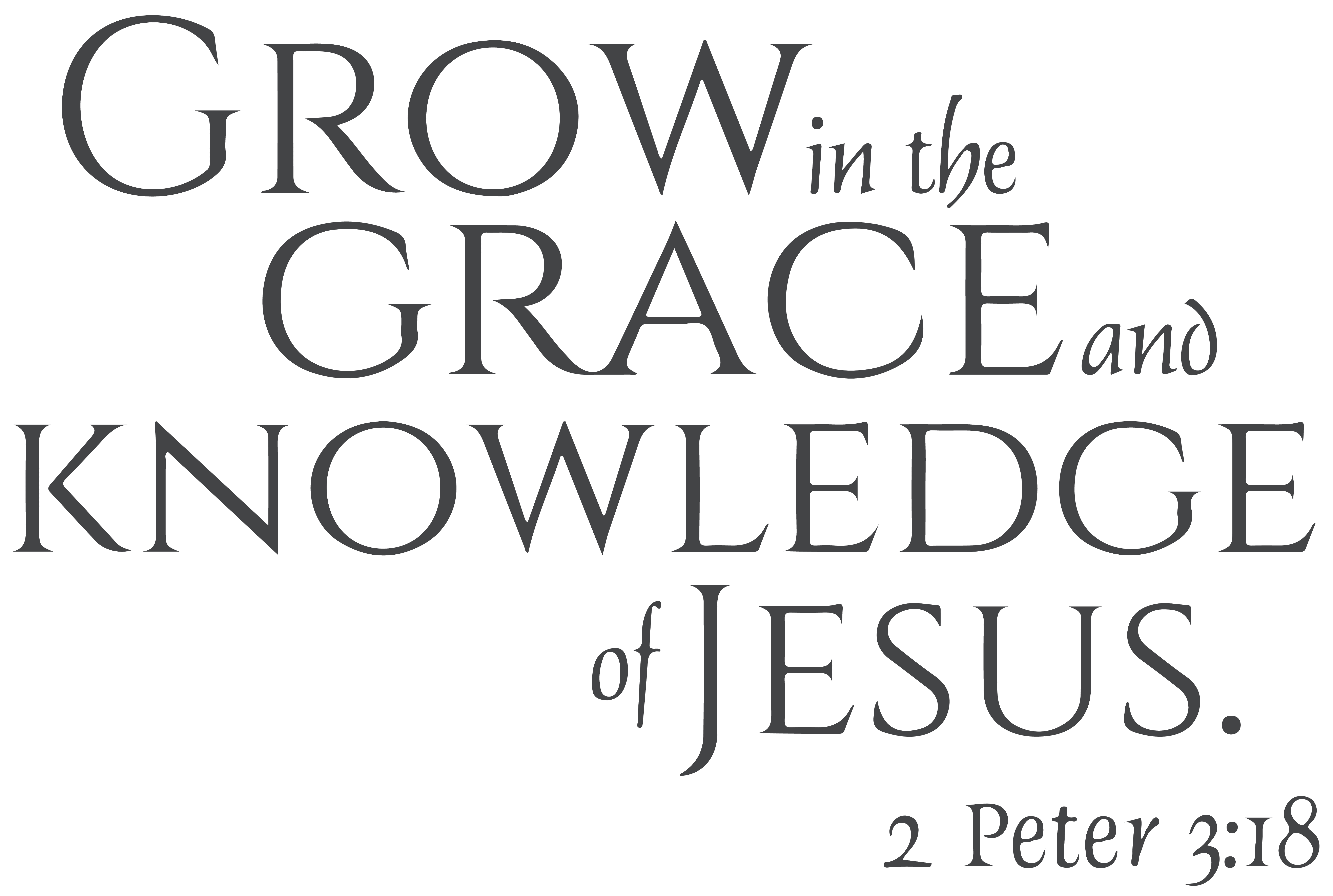 2 Peter 3 18 Grow In The Grace And Knowledge Vinyl Decal Sticker